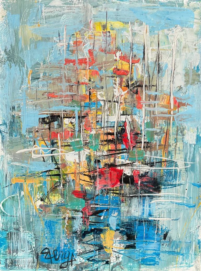 Magic Port Painting by Mona Berga | Saatchi Art
