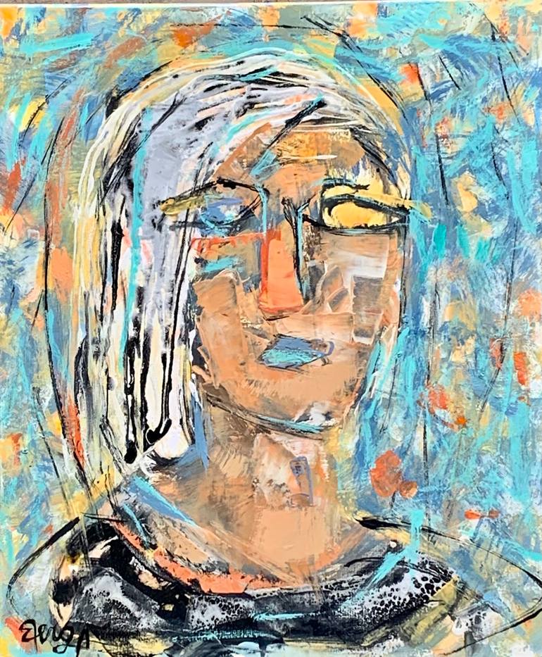Contemporary Woman Painting by Mona Berga | Saatchi Art