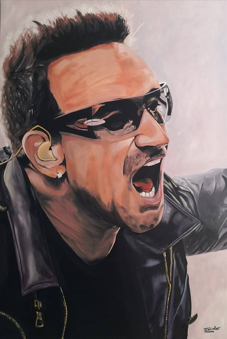 Bono Painting by Enrique Escolar HernáNdez | Saatchi Art