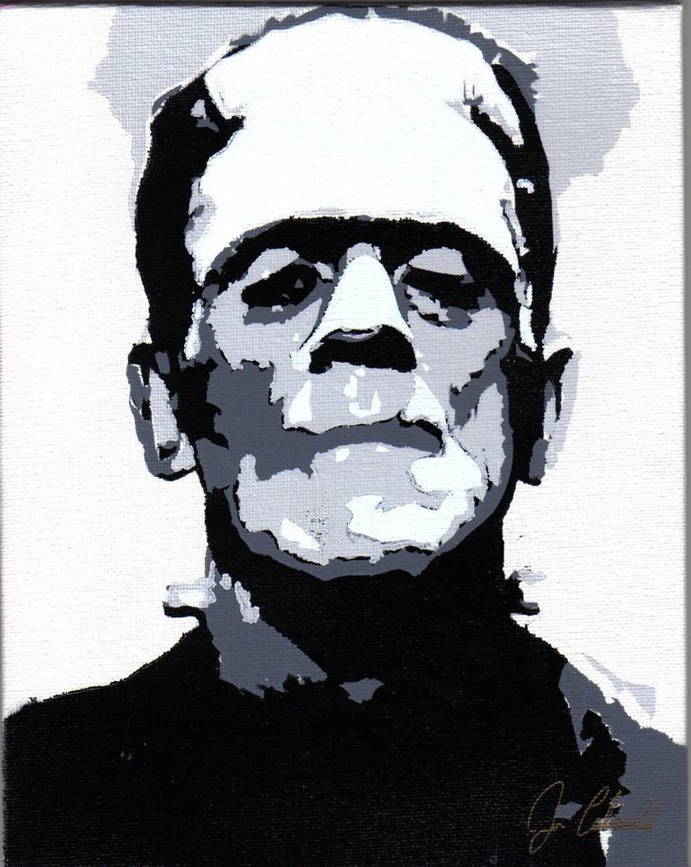 Frankenstein Painting by Jon Colwell | Saatchi Art