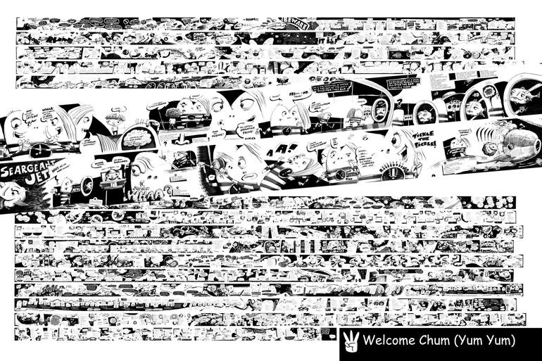 Welcome, Chum Poster Drawing by Maciej Jozefowicz | Saatchi Art