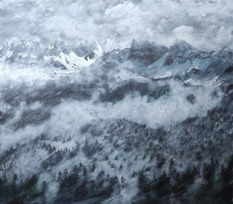 Tzoumerka Painting by Lama Issa | Saatchi Art