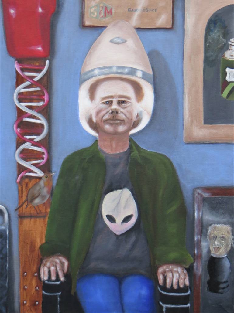 Spooky Science Painting by Alan Drewett | Saatchi Art