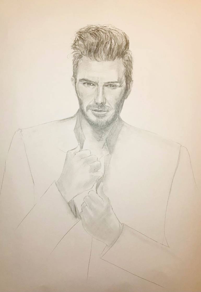 David Beckham Drawing by Mariia Kostyria | Saatchi Art
