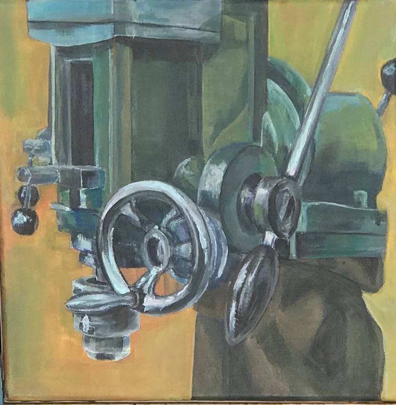 Milling Machine Painting by Rasha Khalil | Saatchi Art