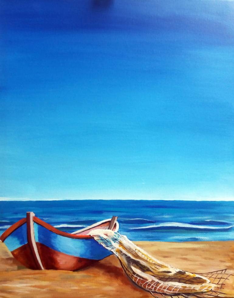 The Boat I Painting by Nasser Moreno | Saatchi Art