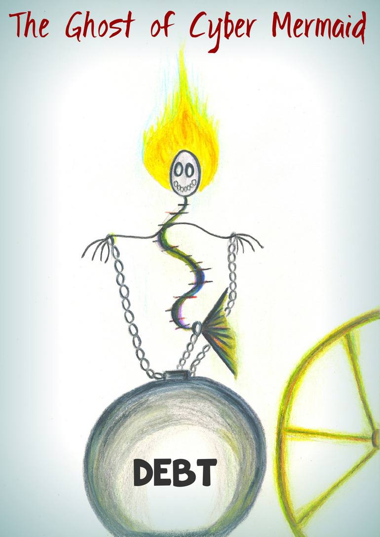 The Cyber Mermaid visits her old banks online ; Christmas debt cartoon ...