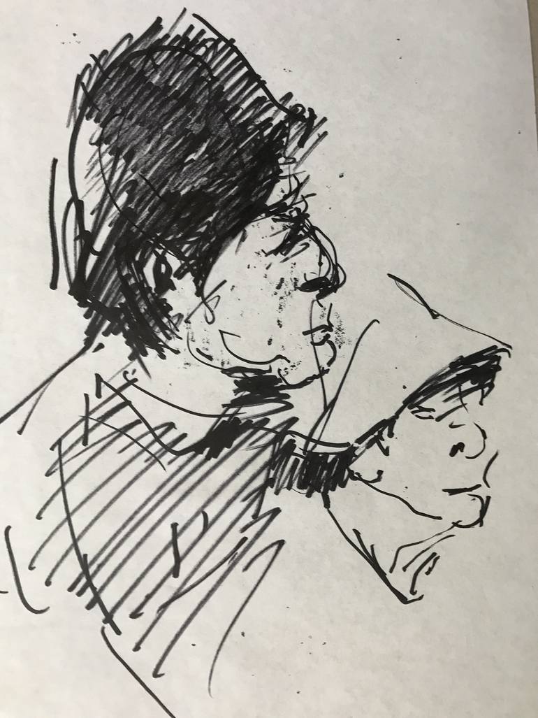 portrite Drawing by Majid Baharan | Saatchi Art