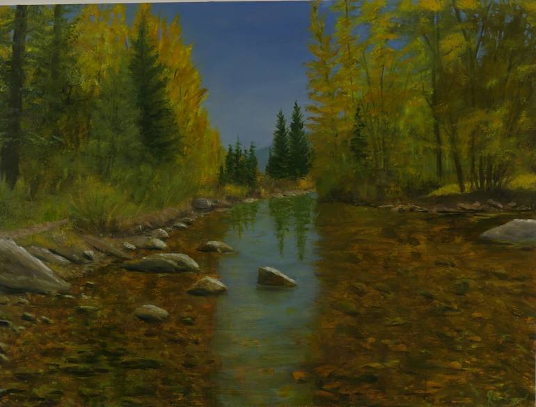 Silverthorne Gold Painting by Jon Egan | Saatchi Art