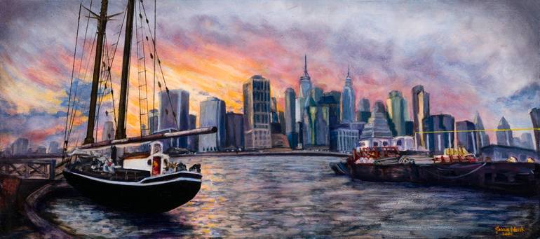 Corona Sunset Painting by Jessie Novik | Saatchi Art