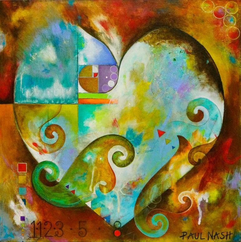 Fibonacci Heart Painting by Paul Nash | Saatchi Art