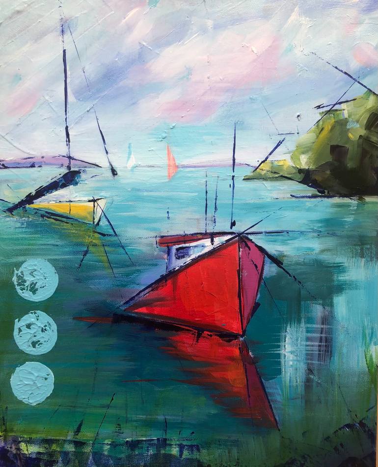 Red Painting by Barbara Chaisson | Saatchi Art