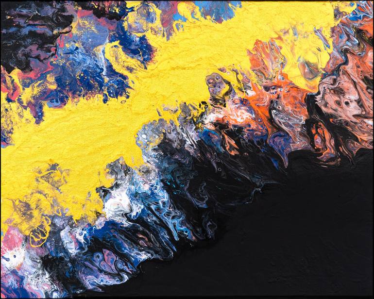 The golden gap. The original acrylic painting. Painting by Bella Smith ...