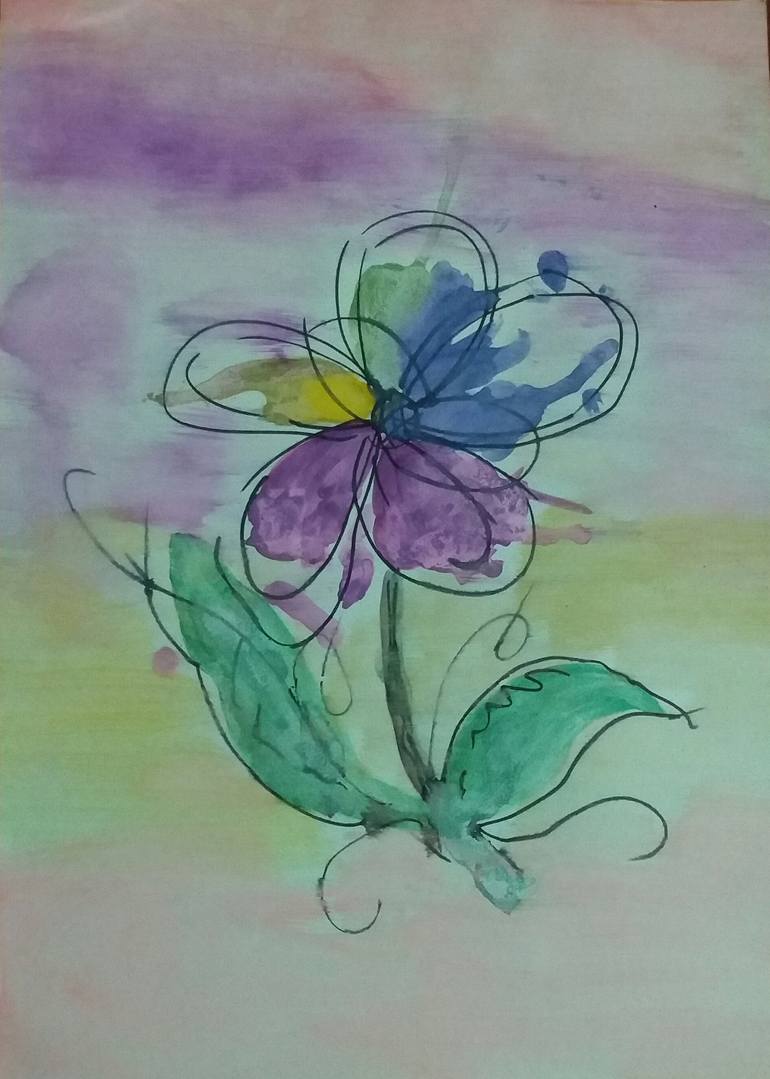 Single Flower Painting by nature blossom | Saatchi Art