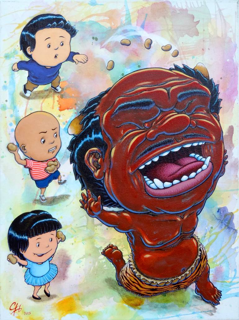 Mamemaki Painting by Corey Burnett-Hanssen | Saatchi Art
