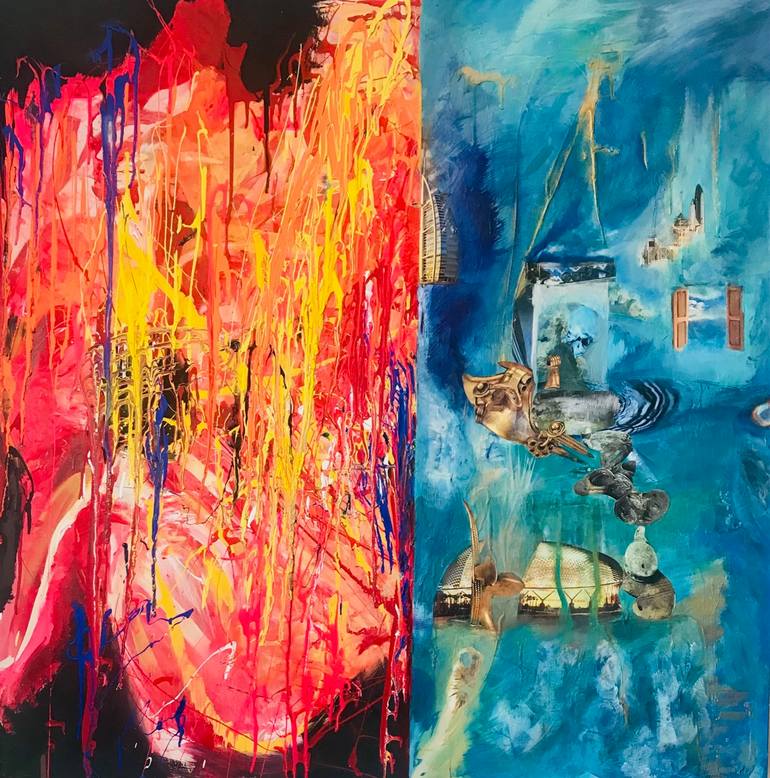 Le bien et le mal Painting by Alexandra Bultel | Saatchi Art