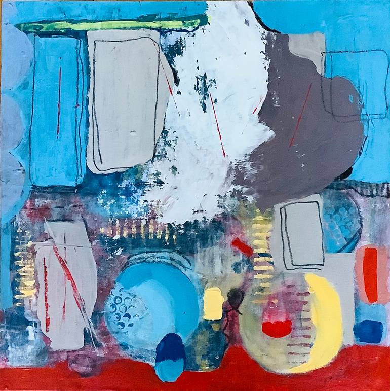 Blue Painting by Mira Nitza Waksman | Saatchi Art