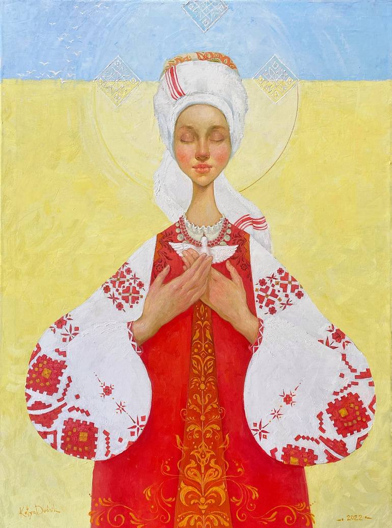 Mother Ukraine Painting by Katya Dudnik | Saatchi Art