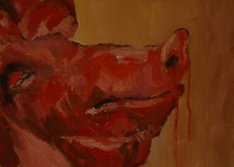 Pig Head 1 Painting by Jordana Scheer | Saatchi Art