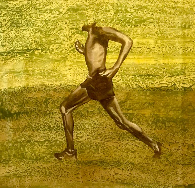The runner Painting by Debora Pluchino | Saatchi Art