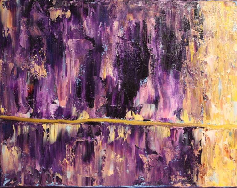 Friction in purple Painting by Michael Kostreba | Saatchi Art