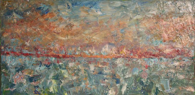 Friction in Multi-color Painting by Michael Kostreba | Saatchi Art