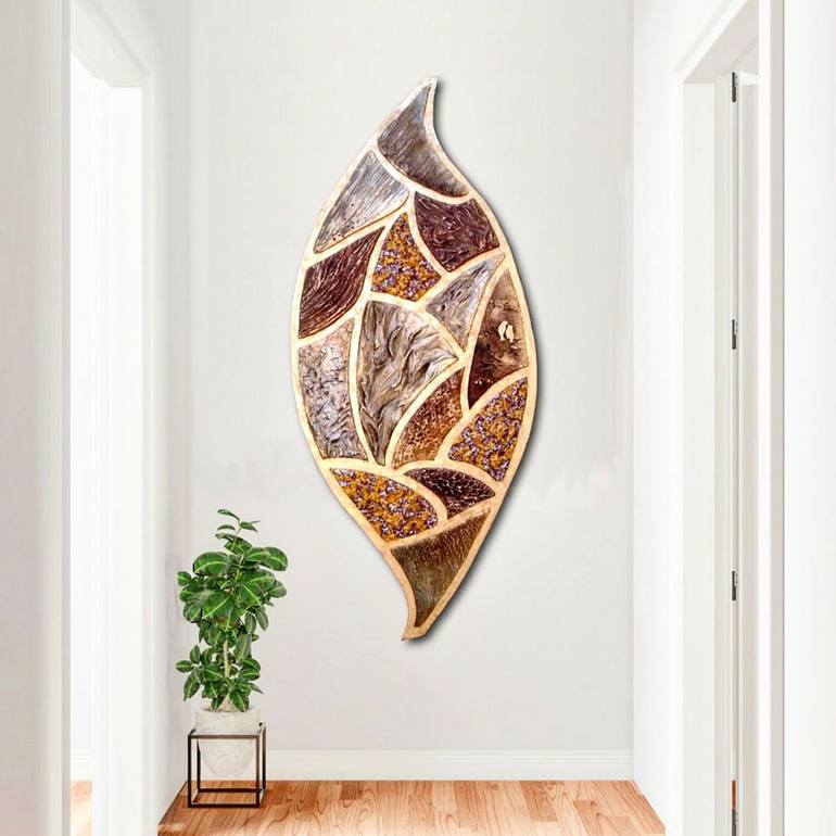 Crown Leaf Panel Painting by Irina Chernyshova | Saatchi Art