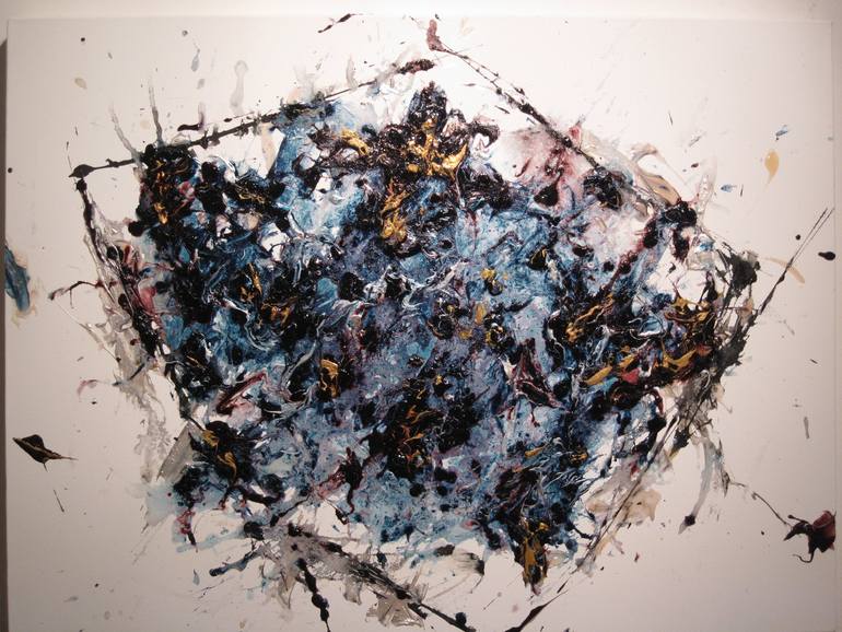 Black Pentagon Painting by Alexander Caharija | Saatchi Art