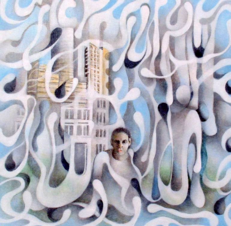 URBAN SURGE Painting by George Fortier | Saatchi Art