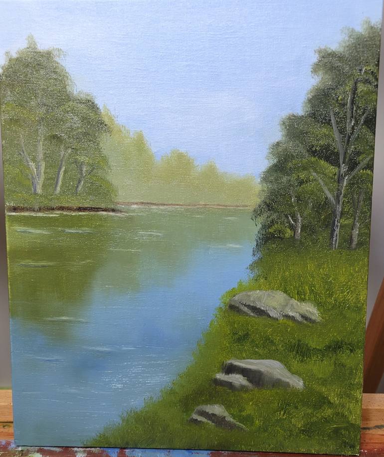 Rocky River Painting by Dan Holt | Saatchi Art