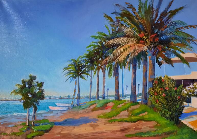 SUMMER ME (Poseidonоs Avenue) 2021 SEA summer memories Painting by ...