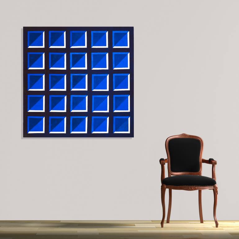 Blue Square Painting by Jane Goodwin | Saatchi Art