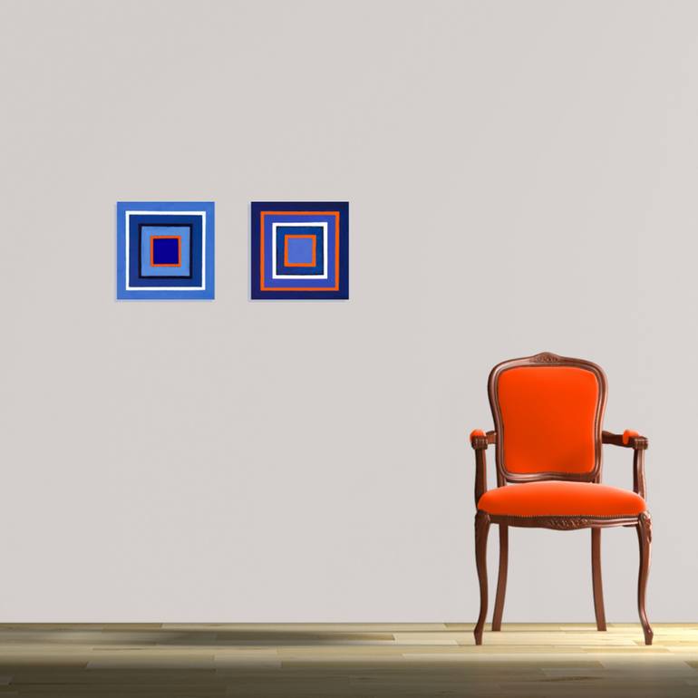 Zingy Blue Painting by Jane Goodwin | Saatchi Art