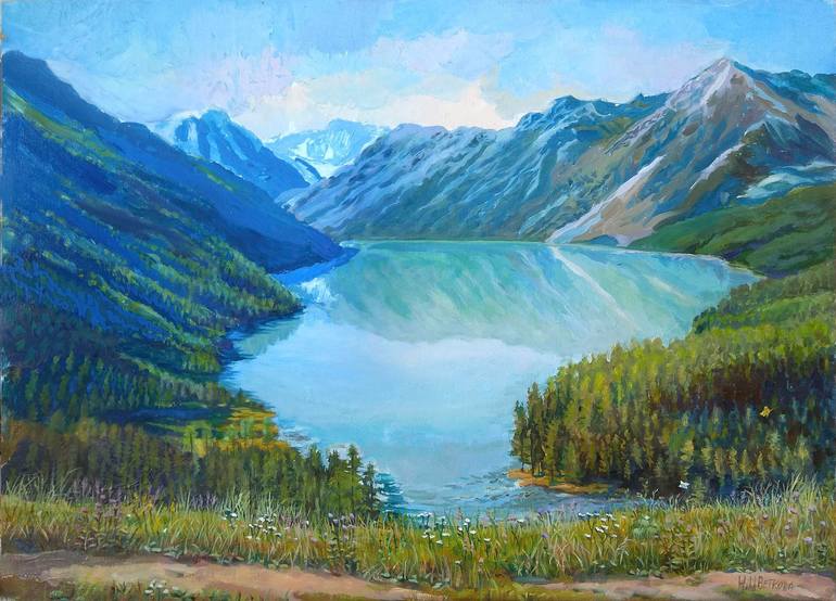 Mountain Altai Painting by Nadezhda Tsvetkova | Saatchi Art