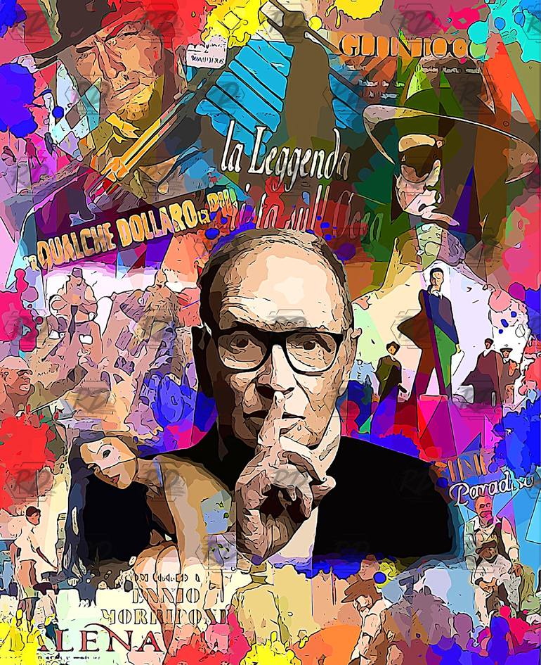 Ennio Morricone - Limited Edition of 25 Mixed Media by Raffaele De Leo ...