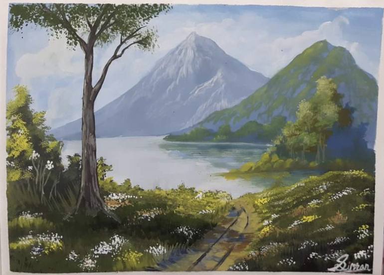 Realistic Nature Scenery Painting by Simran Momin | Saatchi Art