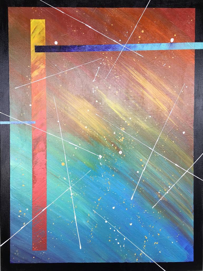 Emotional VS Rational Painting by Olha Sa | Saatchi Art