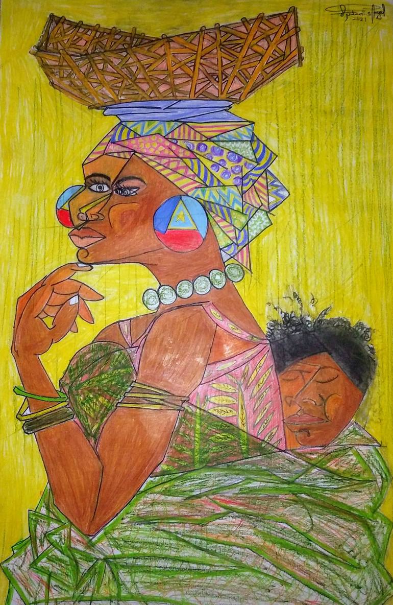 Tifi congo Drawing by Peinstylo ArtCréole | Saatchi Art
