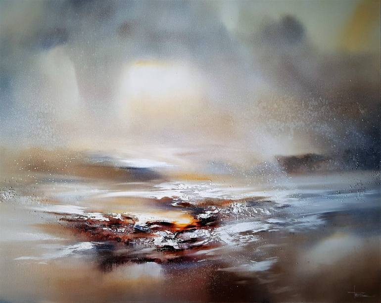 Snowy Day Painting by Bob Tomanovic | Saatchi Art