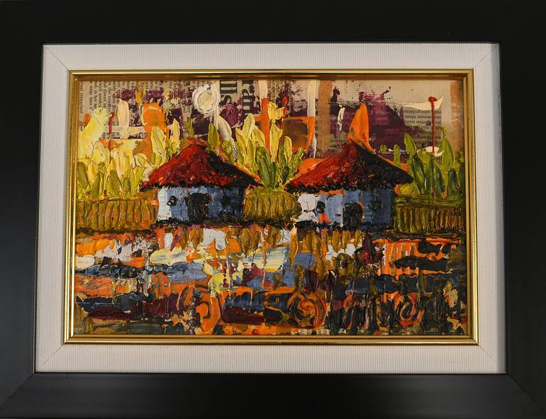 Village Settings Series 5 Painting by Bola Opadiran | Saatchi Art