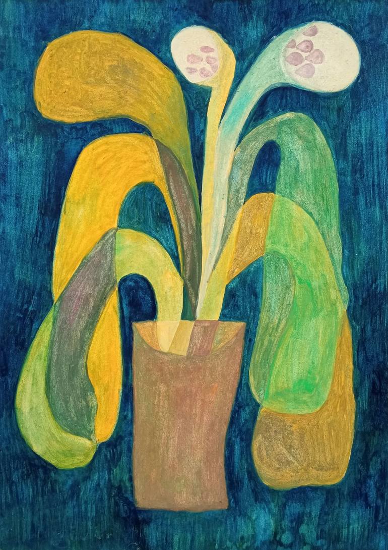 Houseplant Painting by Dux Hotu | Saatchi Art