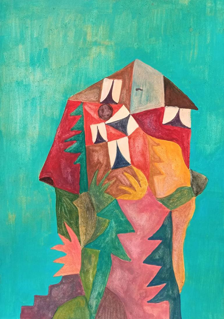 A House With Five Windows And A Door Painting by Dux Hotu | Saatchi Art