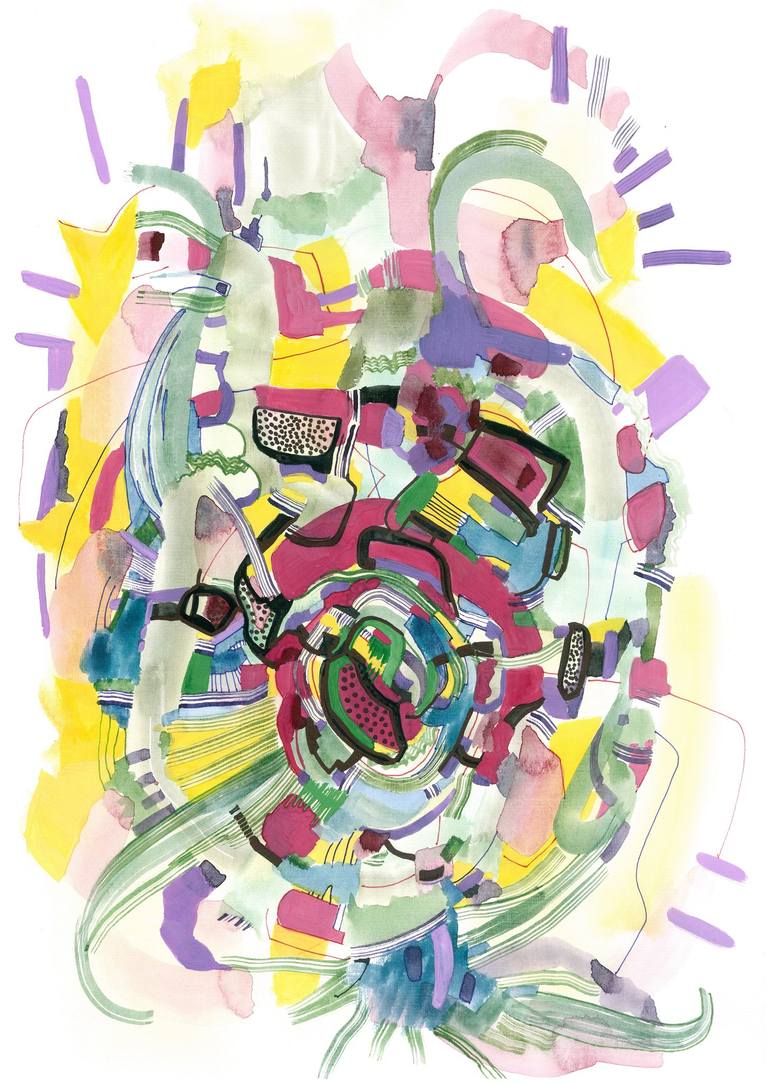 Microbial Drawing by Elena Mazko | Saatchi Art