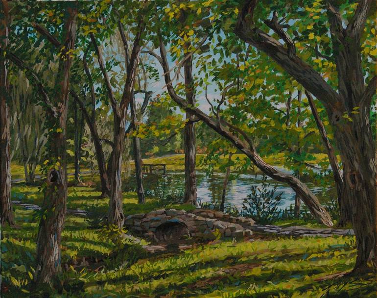 South Lake Park Painting by R Gregory Summers | Saatchi Art