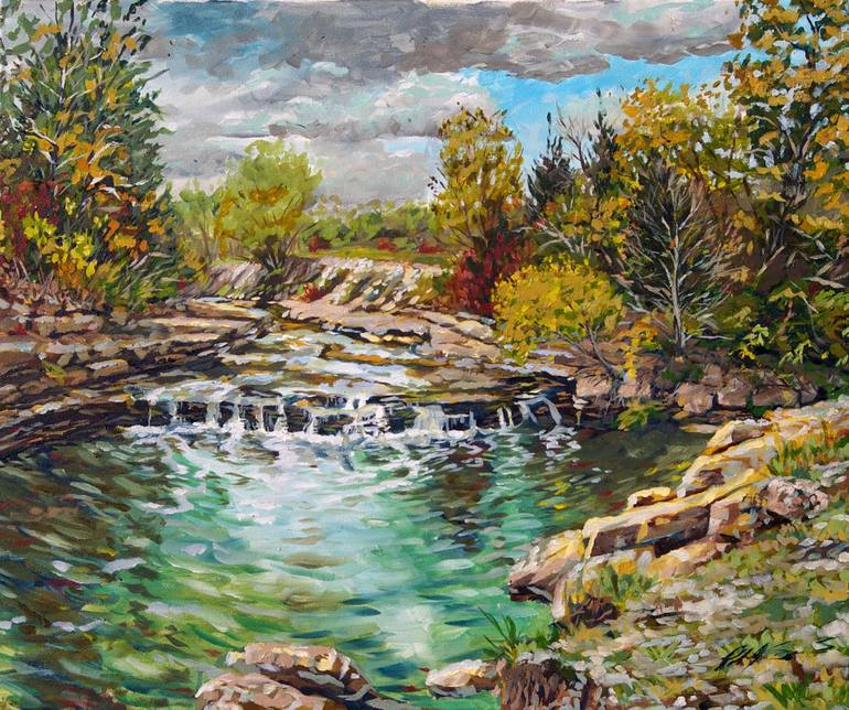 Waterfall Park Painting by R Gregory Summers | Saatchi Art