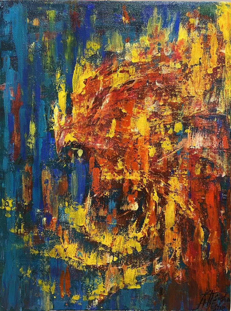 Phoenix Painting by Alex Berg | Saatchi Art