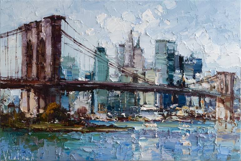 Brooklyn Bridge - New York City Painting by Anastasiia Valiulina ...