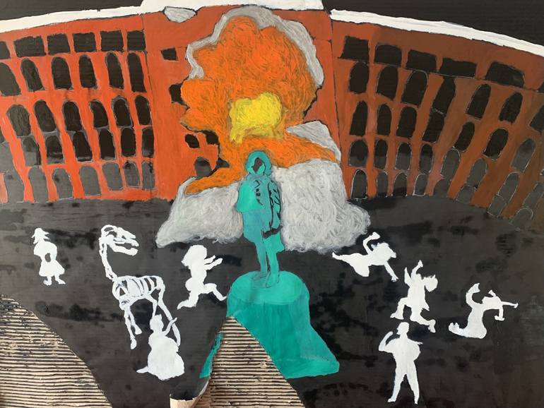 Monticello Is Burning Painting by Darren Buck | Saatchi Art