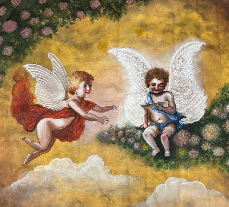 Baby Angels Painting by Gaurangi Gupta | Saatchi Art