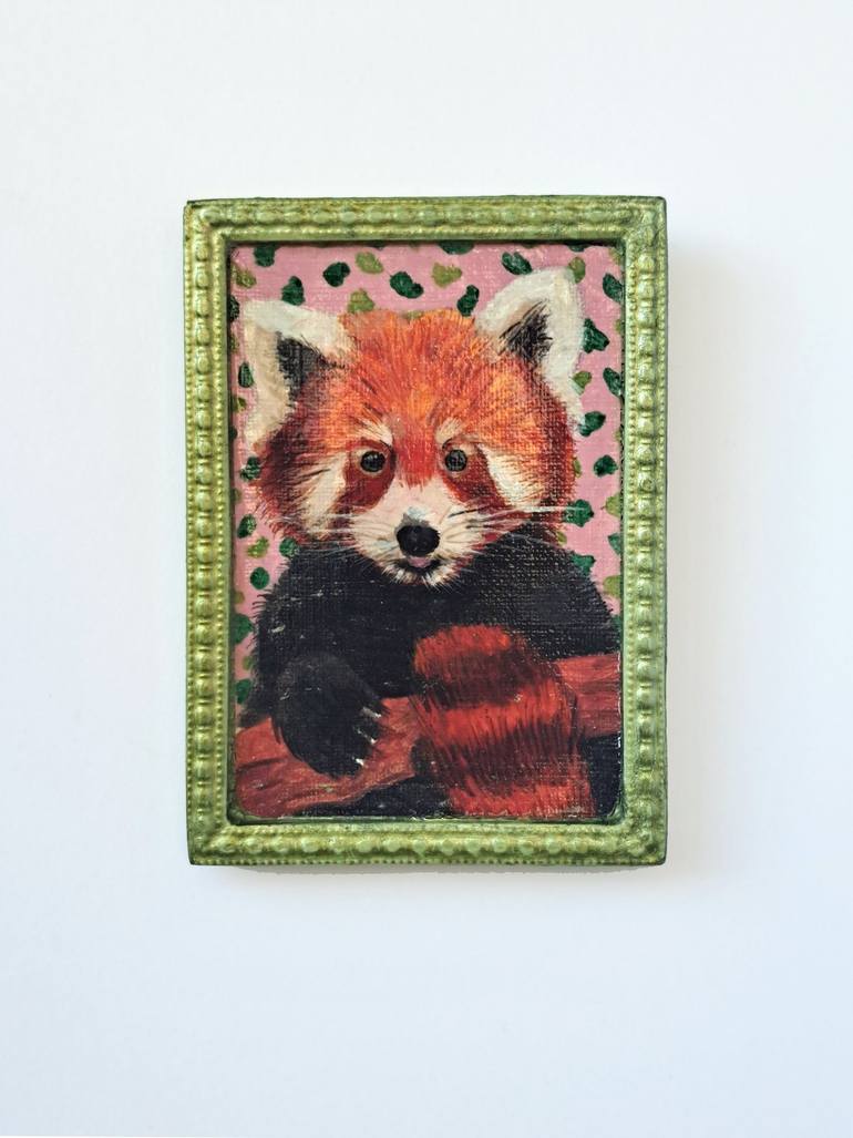 Red panda, part of framed animal series festum animalium (2024 ...